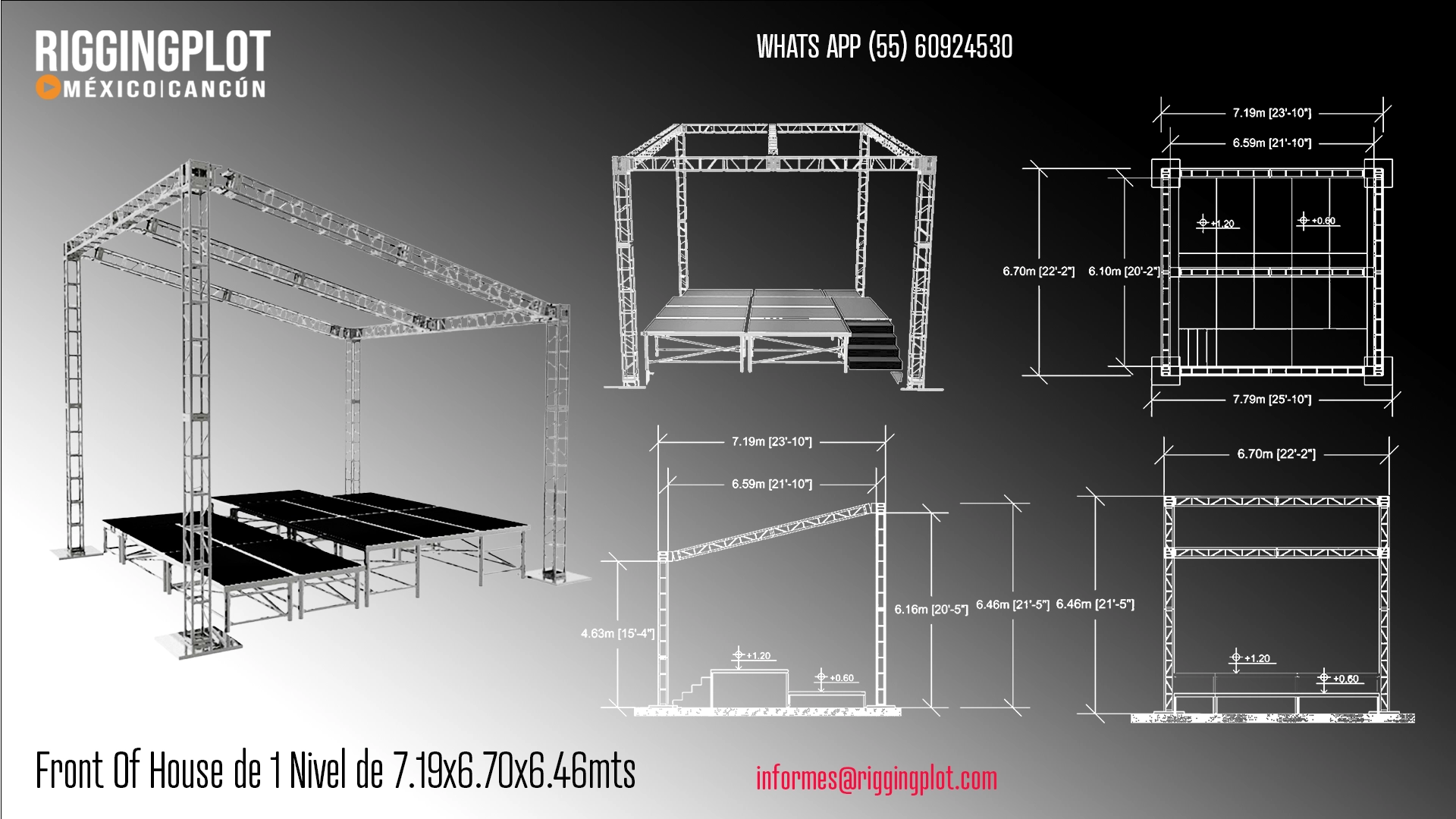 FICHA TÉCNICA F.O.H. MK DE 7.19X6.70X6.46MTS DE 1 NIVEL MÉXICO