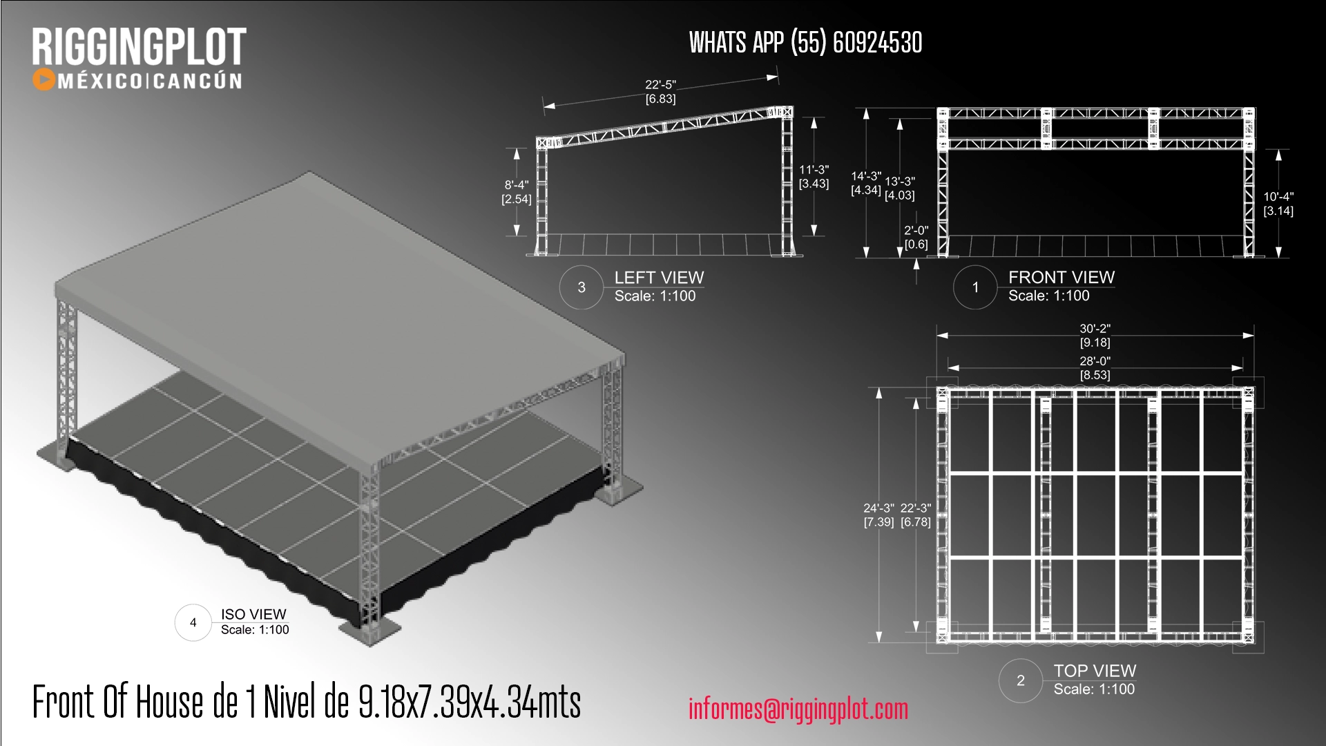 FICHA TÉCNICA F.O.H. MK DE 9.18X7.39X4.34MTS DE 1 NIVEL MÉXICO