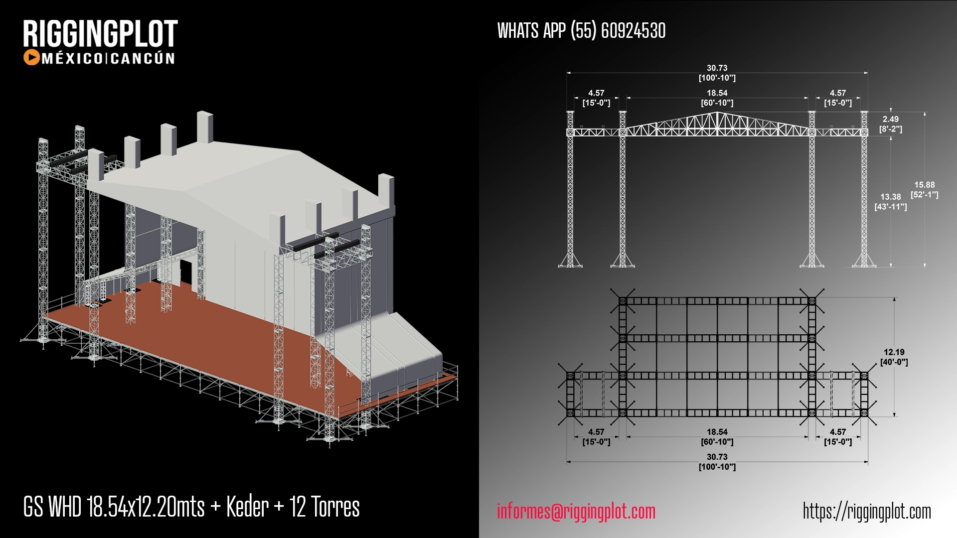 FICHA TÉCNICA GROUND SUPPORT WIDE HEAVY DUTY 18.54X12.20MTS CON KEDER ...
